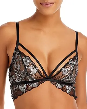 Cosabella Paradiso Floral Lace Bralette Shades Of Grey