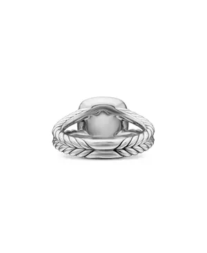 David Yurman Sterling Petite Albion Pave Diamond Ring - Silver
