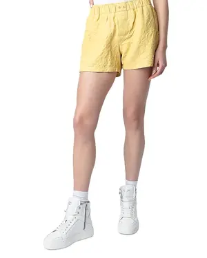 Zadig&Voltaire Crinkled Leather Shorts Shea