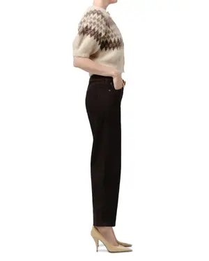 Citizens Of Humanity Miro Suede High Rise Relaxed Jeans - Chocolate