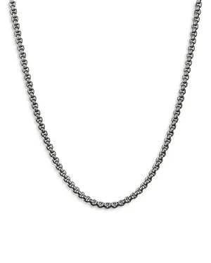 David Yurman Titanium And Stainless Steel Chain Necklace - Silver