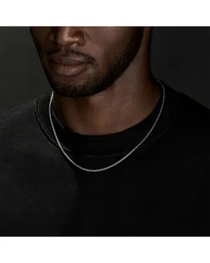 David Yurman Titanium And Stainless Steel Chain Necklace - Silver