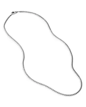 David Yurman Titanium And Stainless Steel Chain Necklace - Silver