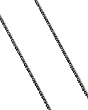 David Yurman Stainless Steel Small Box Chain Necklace - Silver