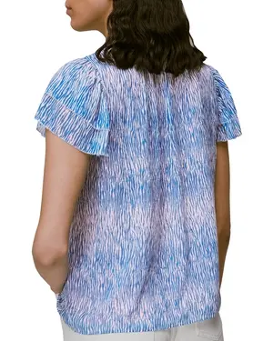 Whistles Woodland Animal Print Blouse