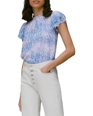 Whistles Woodland Animal Print Blouse