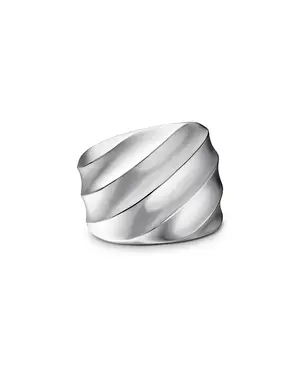 David Yurman Cable Edge Saddle Ring - Silver