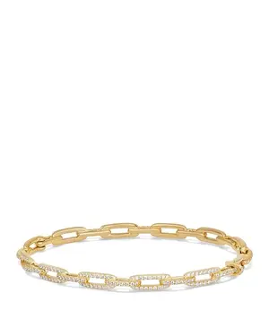 David Yurman Stax Chain Link Bracelet 4mm - White/gold