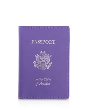 ROYCE NEW YORK ROYCE NEW YORK Leather Passport Case Purple