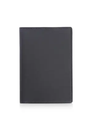 ROYCE NEW YORK Leather Rfid-blocking Protective Passport Case Blue