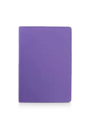 ROYCE NEW YORK Leather Rfid-blocking Protective Passport Case - Purple