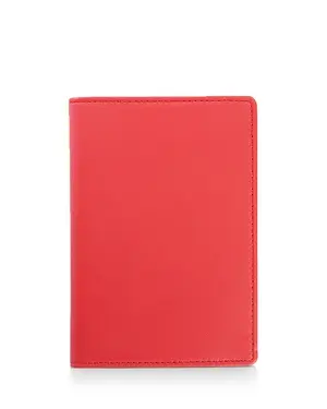 ROYCE NEW YORK Leather Rfid-blocking Protective Passport Case Red