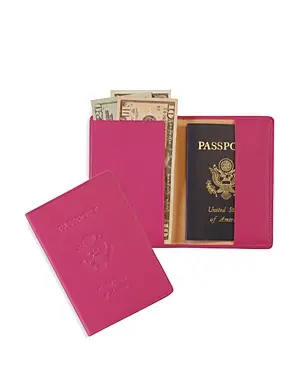 ROYCE NEW YORK ROYCE NEW YORK RFID-Blocking Passport Case Pink