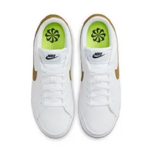 Nike Court Legacy Next Nature Shoes White,volt,black,gold Suede