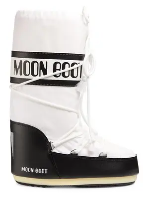 Moon Boot Mb Icon Faux-shearling Boots Black White