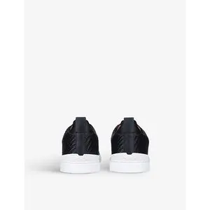 Zegna Pelletessuta Woven Leather Low-top Trainers - Black