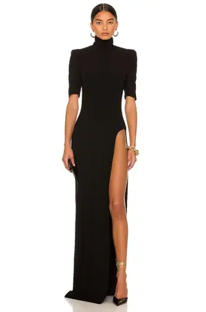 MONOT High Slit T-neck Gown
