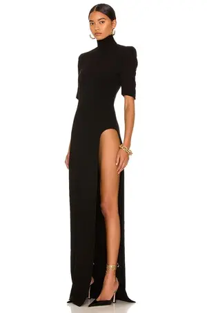 MONOT High Slit T-neck Gown