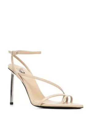 Off-White Open-toe Leather Sandals - 6200 Beige