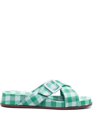 Camper Atonik Gingham Sandals - Green
