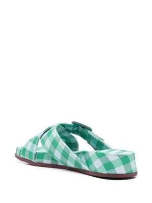 Camper Atonik Gingham Sandals - Green