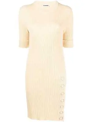 JIL SANDER Ribbed-knit Tunic Dress