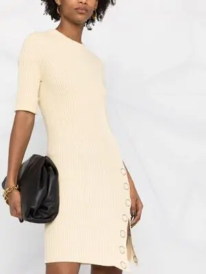 JIL SANDER Ribbed-knit Tunic Dress