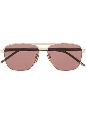 Gucci Tinted Pilot-frame Sunglasses - Green