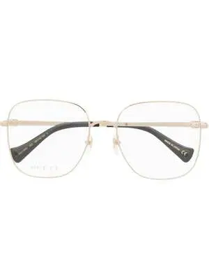 Gucci Metallic Oversized-frame Glasses