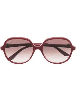 Cartier Ct0350s Oversized Sunglasses - Red