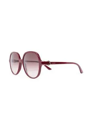 Cartier Ct0350s Oversized Sunglasses - Red