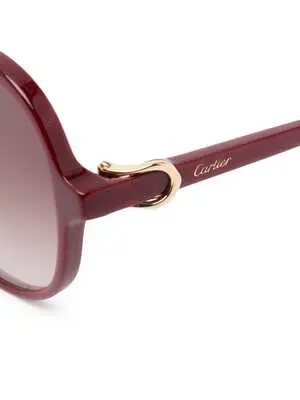Cartier Ct0350s Oversized Sunglasses - Red