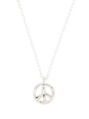 AMBUSH Peace Charm Pendant Necklace - Silver