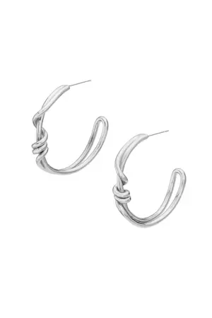 SOKO Miji Plated Hoop Earrings - Silver