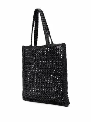 Prada Crochet Tote Bag - Black