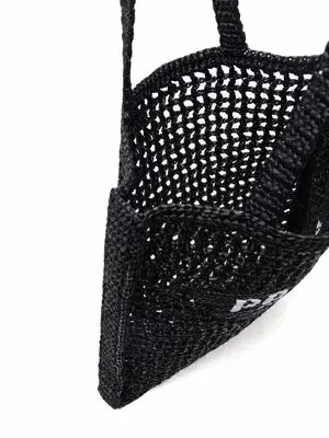 Prada Crochet Tote Bag - Black