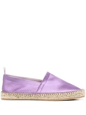SCAROSSO Lola Silk Espadrilles - Purple