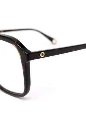 Gucci Tortoise-shell Pilot Eyeglasses