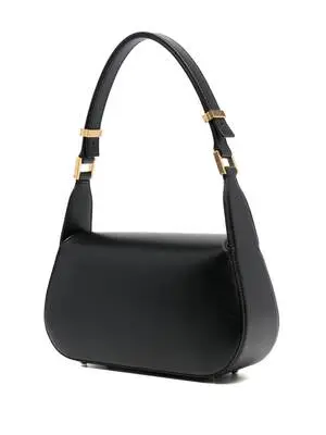 Valentino Garavani Vlogo Leather Shoulder Bag - Black