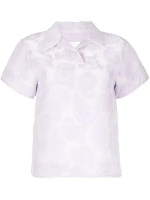 JIL SANDER Paisley-jacquard Short-sleeve Shirt