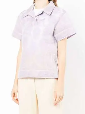 JIL SANDER Paisley-jacquard Short-sleeve Shirt