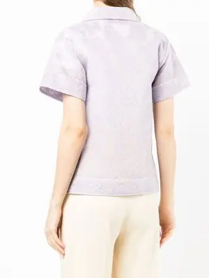 JIL SANDER Paisley-jacquard Short-sleeve Shirt
