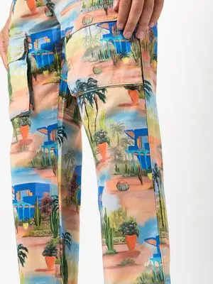 LES BENJAMINS Graphic-print Utility Trousers