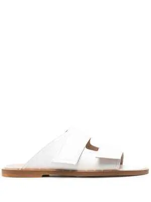 SCAROSSO Karen Leather Sandals - White