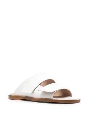 SCAROSSO Karen Leather Sandals - White