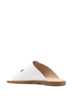 SCAROSSO Karen Leather Sandals - White