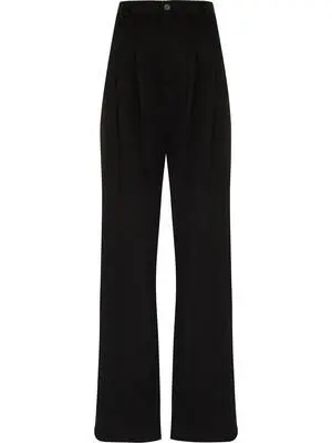 REFORMATION Mason High-waist Wide-leg Trousers - Black