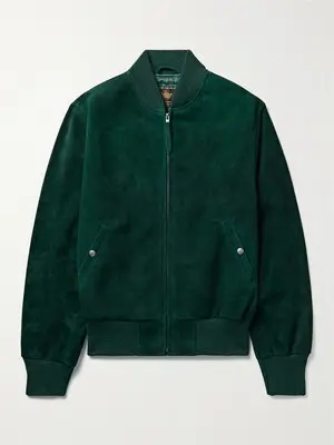 Golden Bear Suede Bomber Jacket