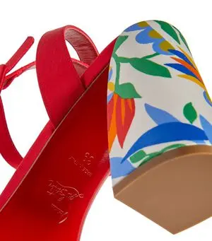 CHRISTIAN LOUBOUTIN Brio Crepe Satin Sandals 85