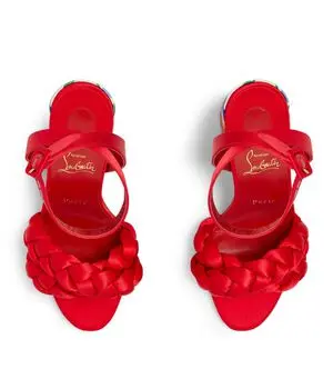 CHRISTIAN LOUBOUTIN Brio Crepe Satin Sandals 85